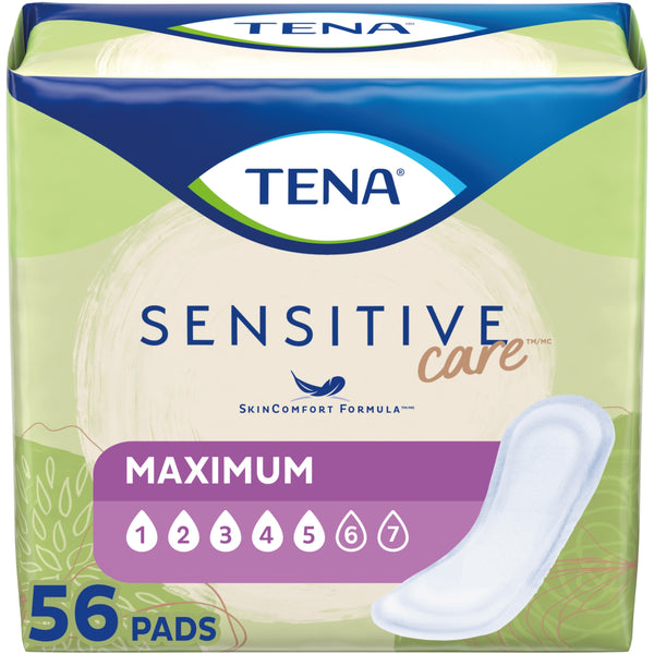 TENA Sensitive Care Incontinence Control Pad for Women, Maximum Absorb ...