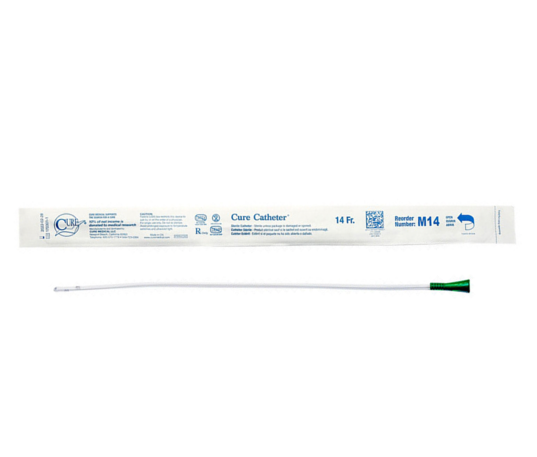 Cure Straight Tip Intermittent Catheter - Male