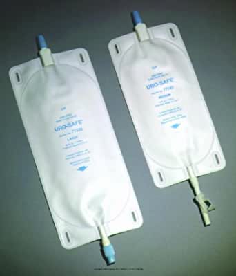 Uro-Safe Disposable Sterile Vinyl Leg Bags - Semi-Transparent Front an ...